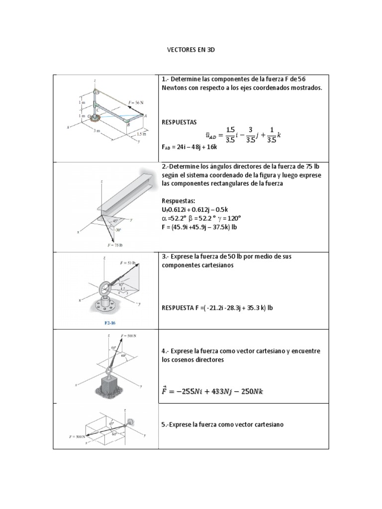 Vectores en 3d | PDF