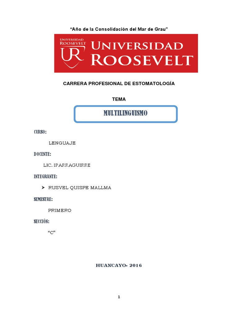 MULTILINGUISMO | PDF | Multilingüismo | Aprendizaje
