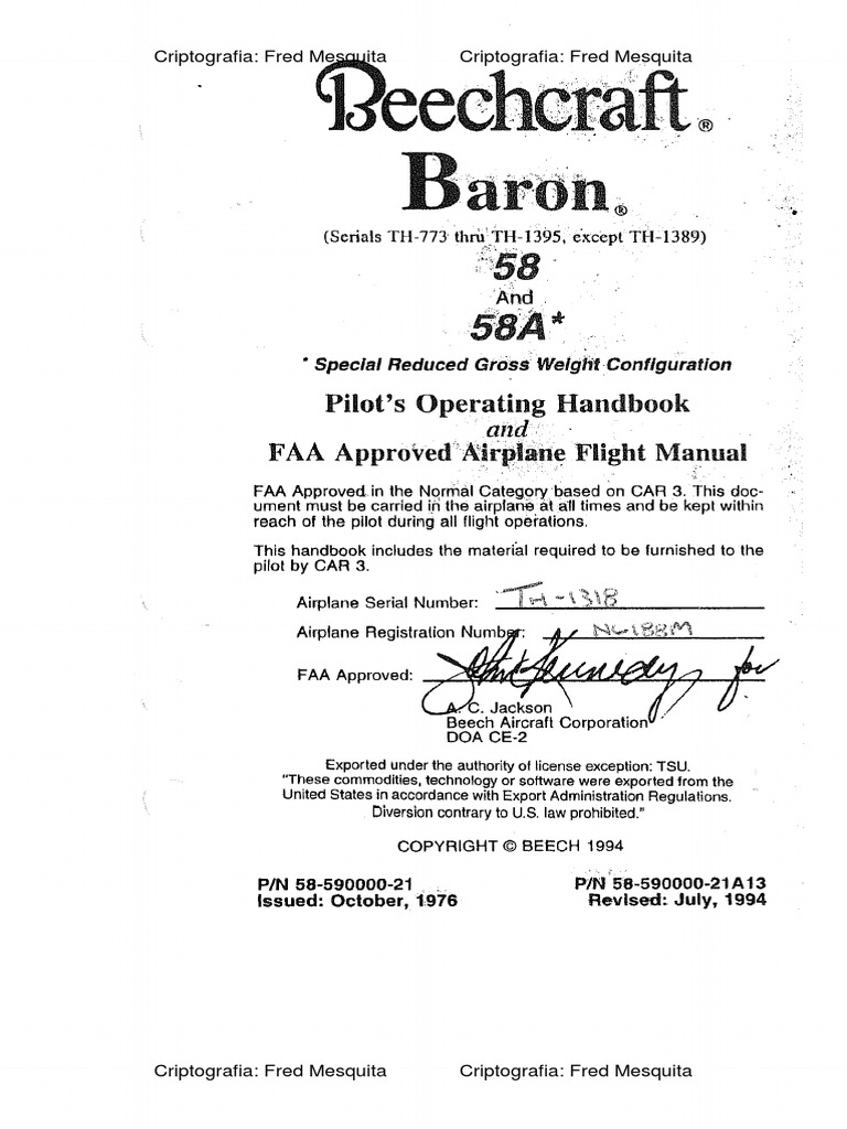 Baron B-58 Poh | PDF