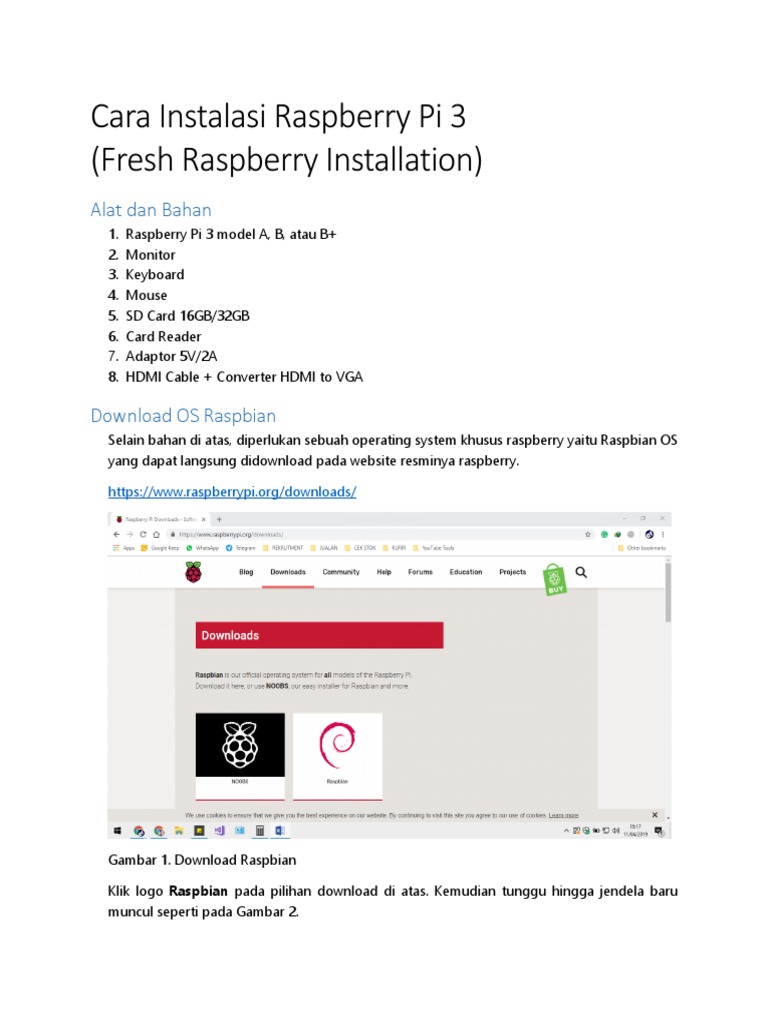 Cara Instalasi Raspberry Pi 3 | PDF