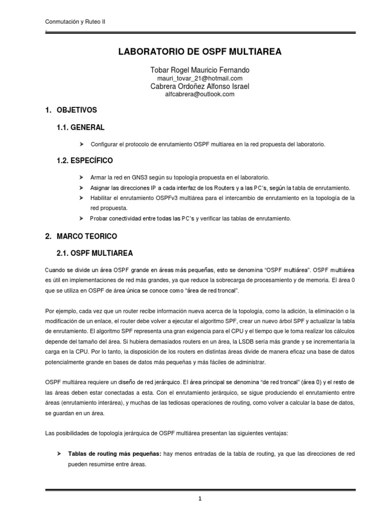 Ospf | PDF | Enrutador (Computación) | Enrutamiento