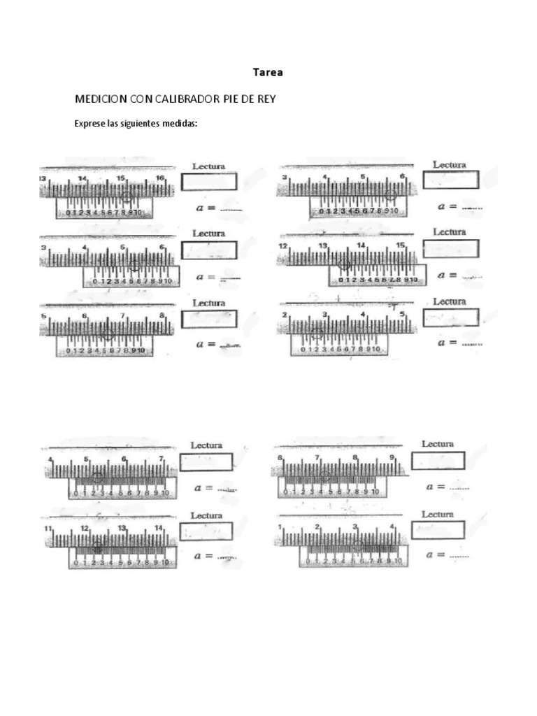 Ejercicios de Vernier | PDF