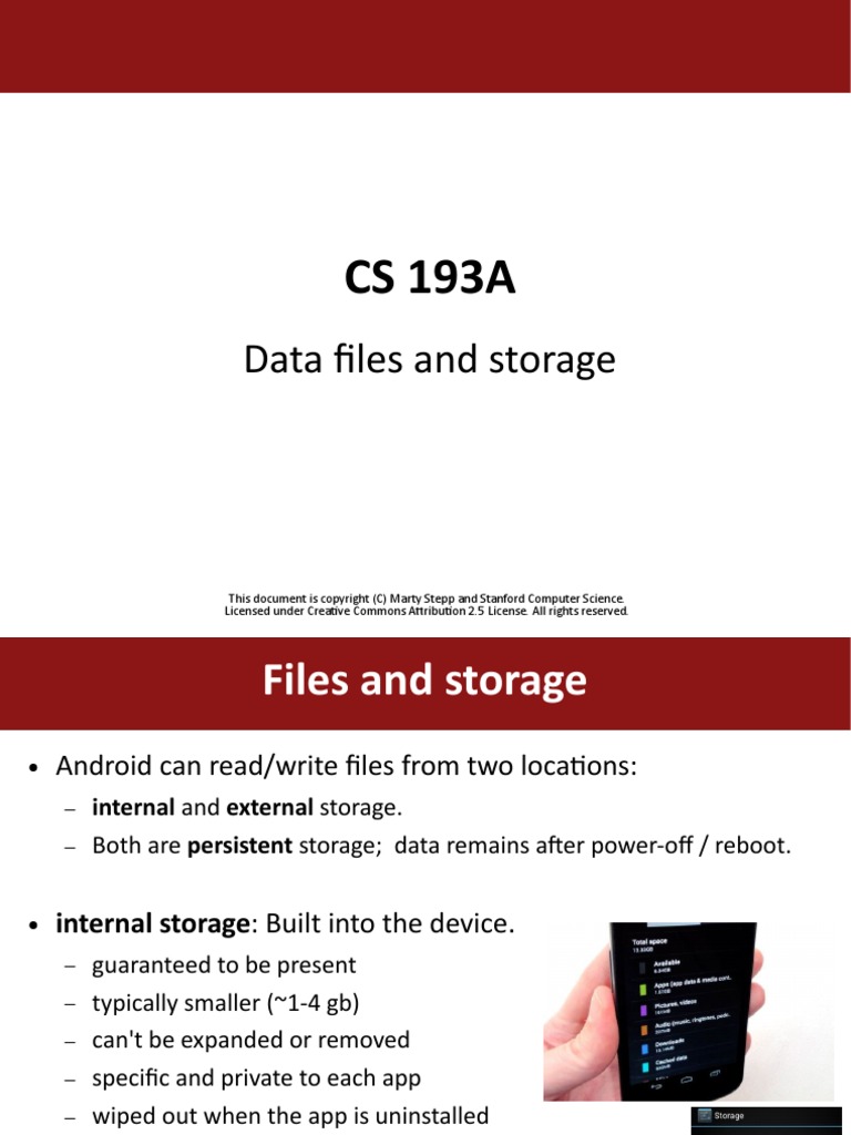 Data Files and Storage: Licensed Under Creative Commons Attribution 2.5 License. All Rights ...