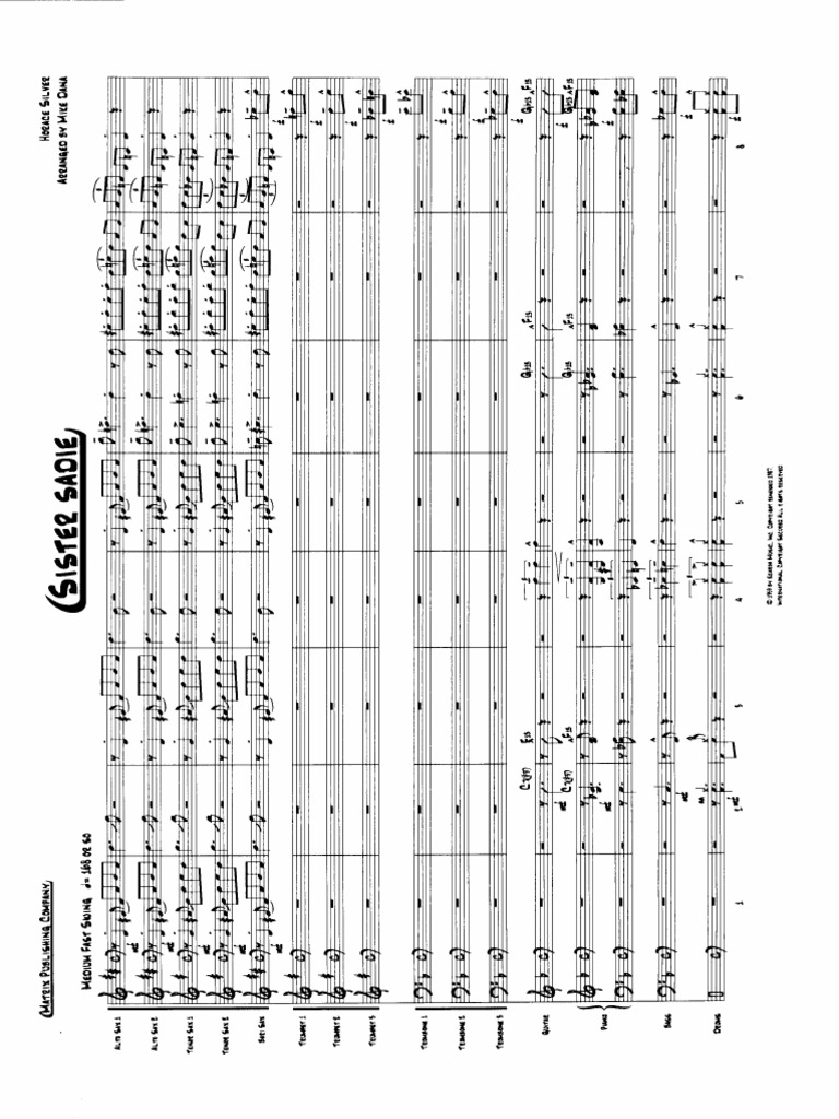 Sister Sadie - Arr. para Big Band Score | PDF
