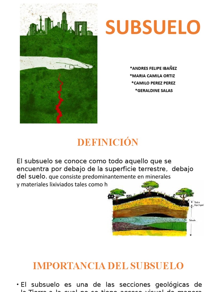 Definición e Importancia del Subsuelo | PDF