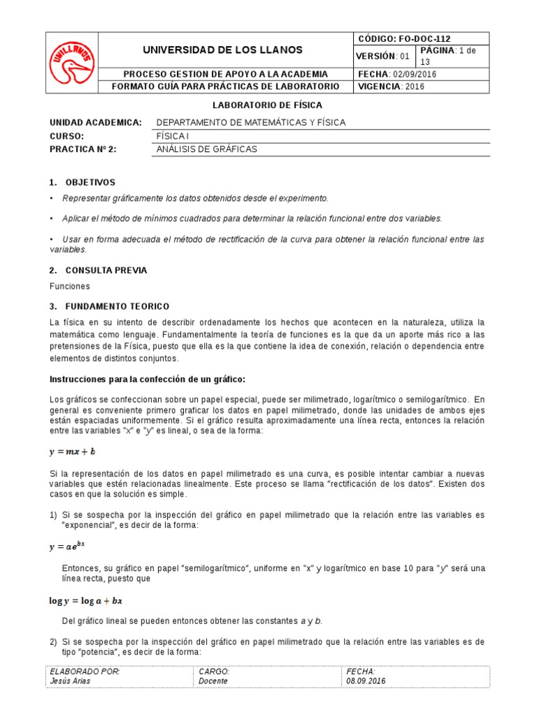 Gráficos y Manejo de Papel Log y Semi-Log | PDF | Mínimos cuadrados ...