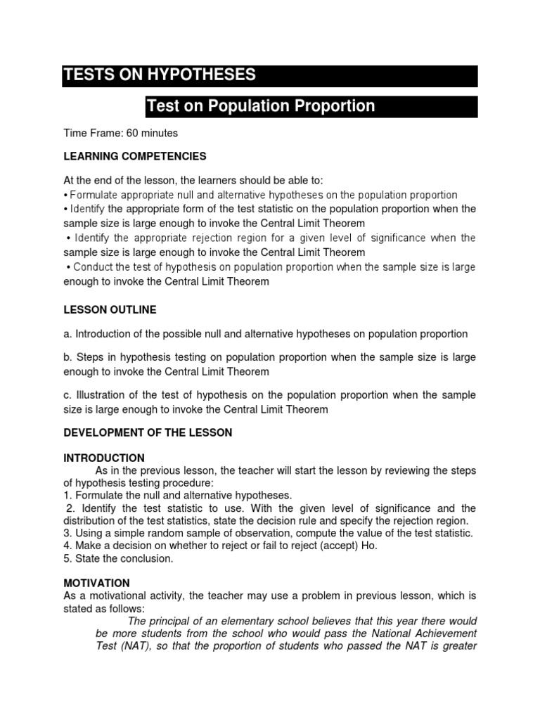 Teaching Guide Stat and Prob | PDF | Statistical Hypothesis Testing ...