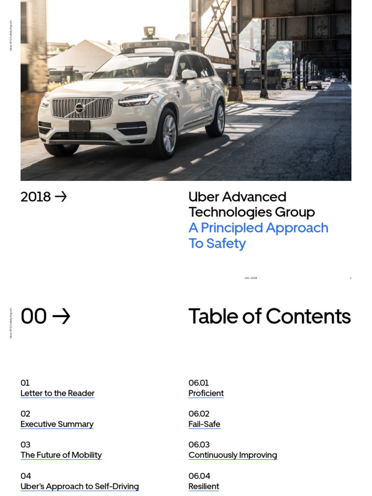 Uber ATG 2018 Safety Report Overview | PDF | Plug In Hybrid | Car