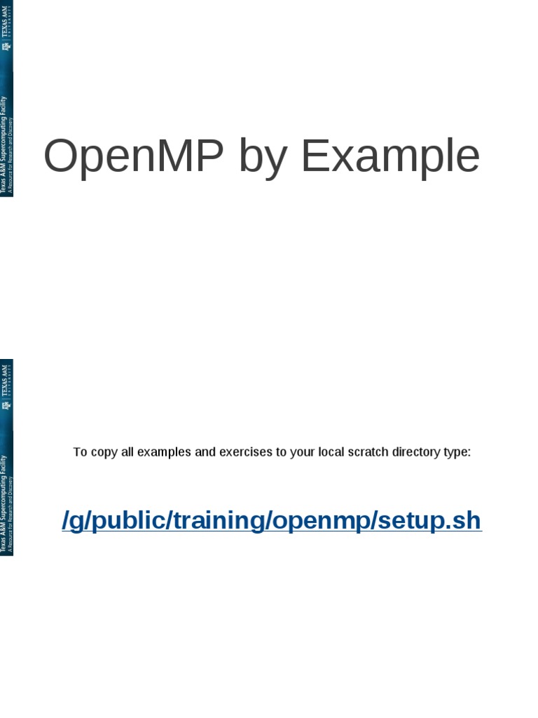 OpenMPSlides Tamu SC PDF | PDF | Parallel Computing | Thread (Computing)