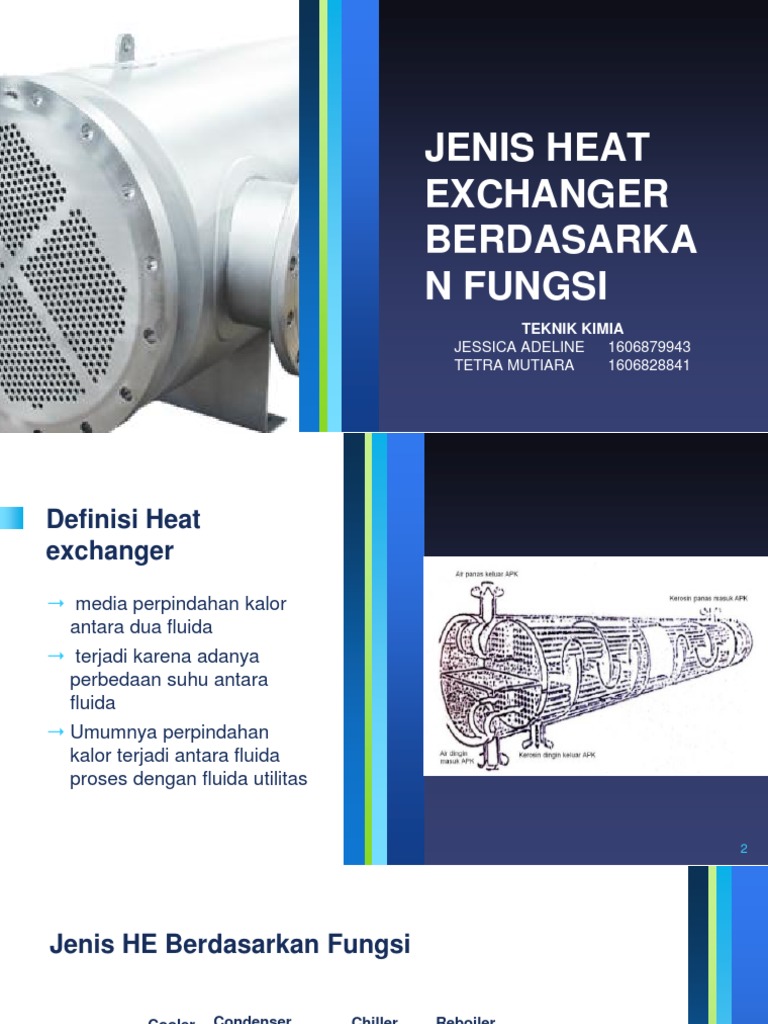 Jenis Heat Exchanger Berdasarkan Fungsi | PDF