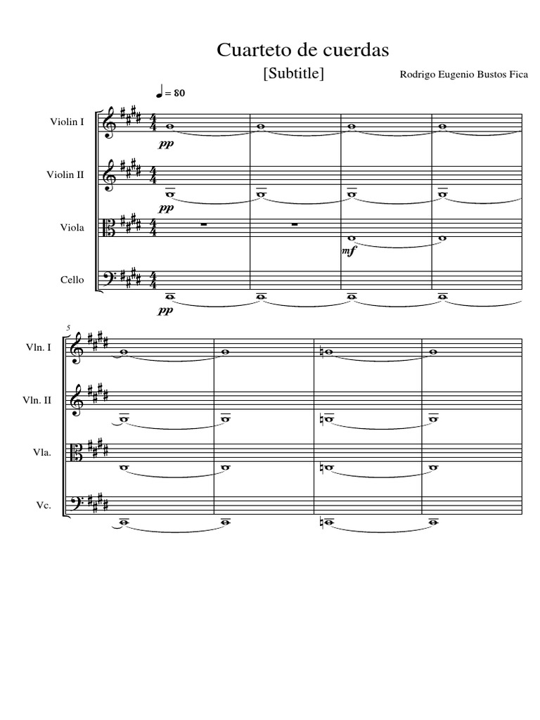 Cuarteto de Cuerdas | PDF | Instrumentos musicales | Gaiaphones
