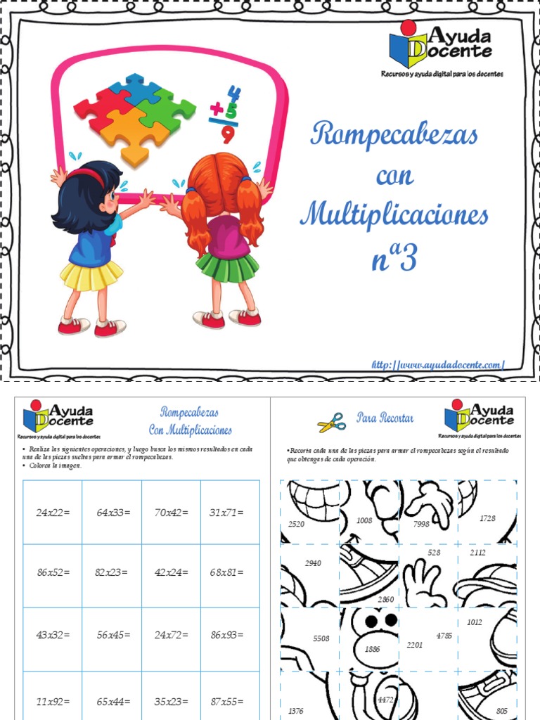 Rompecabezas de multiplicaciones: Una actividad interactiva para ...