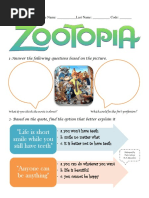 Zootopia Worksheet Printable | PDF | Self-Improvement