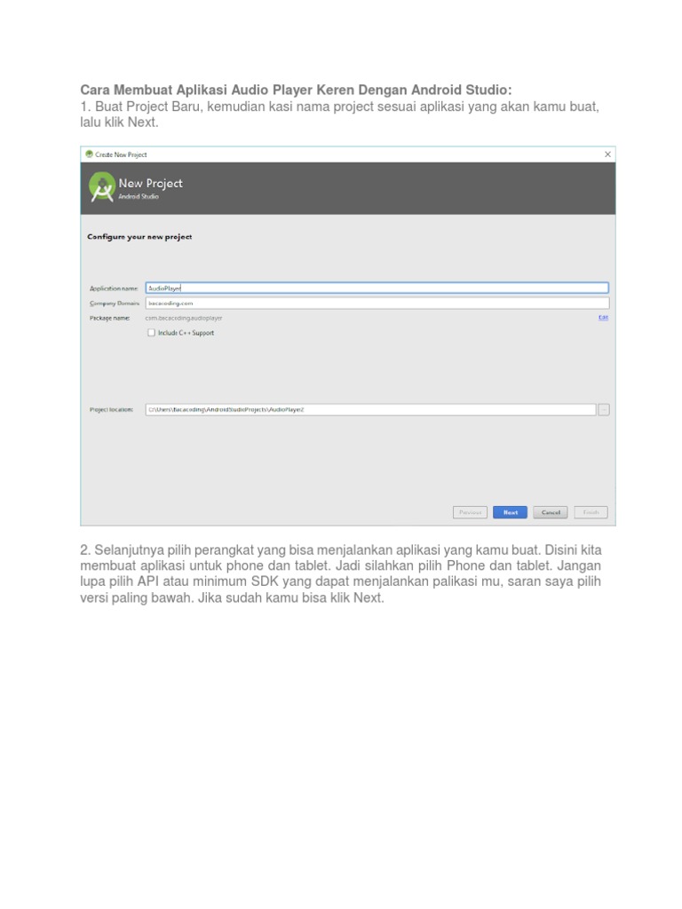 Cara Membuat Aplikasi Audio Player Keren Dengan Android Studio | PDF ...