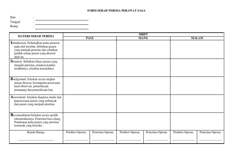 Form Hand Over | PDF