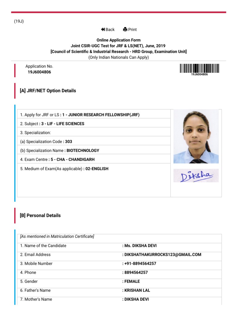 CSIR-UGC NET Application | PDF | Bachelor's Degree | Government