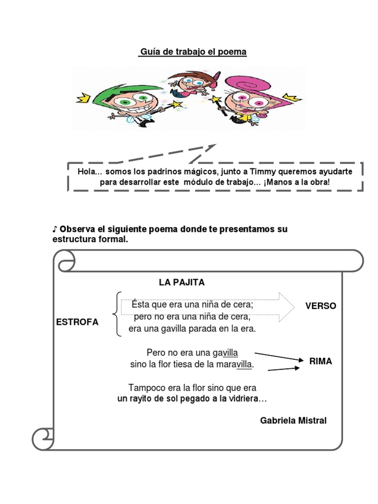 Guia Textos Poeticos 3° Basico | PDF | Forma poética | Poesía