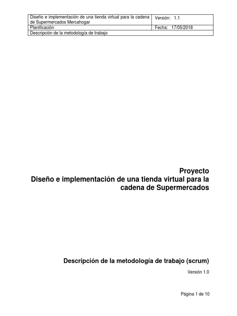 Documentación Metodologia Scrum | PDF | Ingeniería de software ...