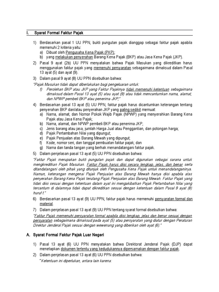 Syarat PPN Secara Formal & Material | PDF