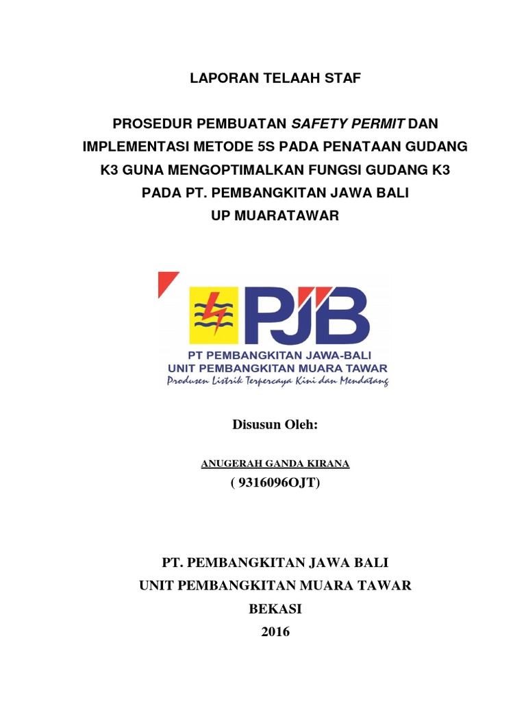 Contoh Telaahan Staf PJB 2 | PDF