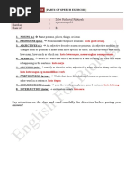 The 8 Parts of Speech Diagnostic Assessment Answer Key | PDF | Adverb ...