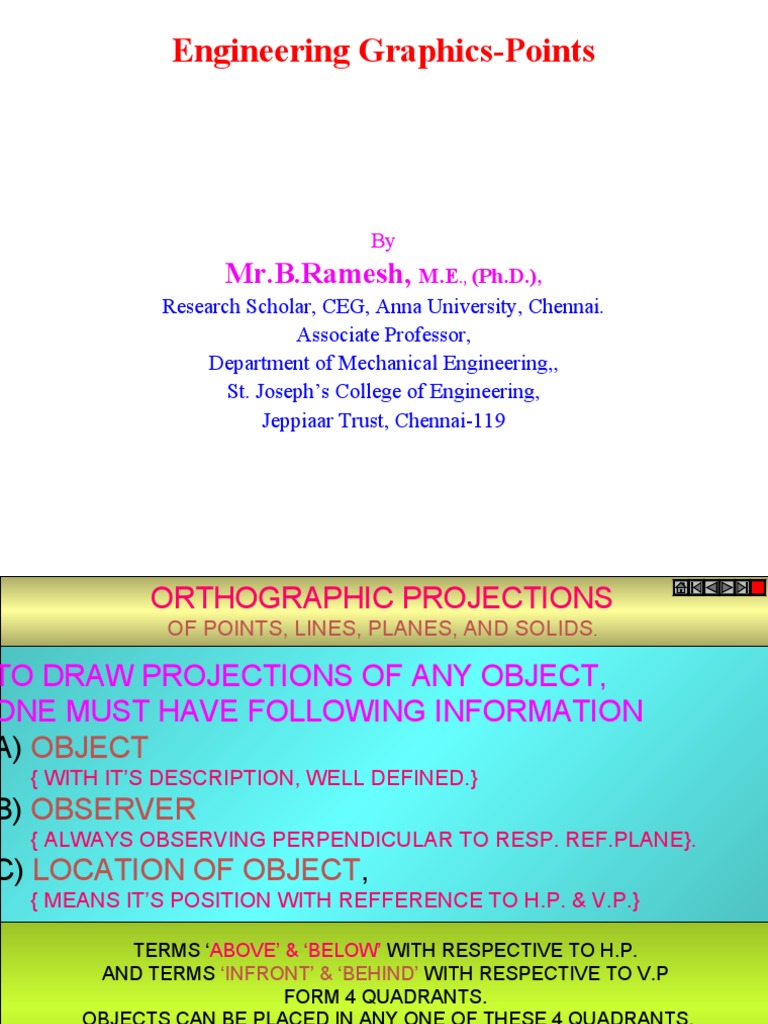 Engineering Graphics Points | Download Free PDF | Cartesian Coordinate ...