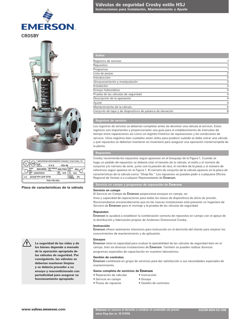Valvulas de Seguridad Crosby | PDF | Acero inoxidable | Tornillo