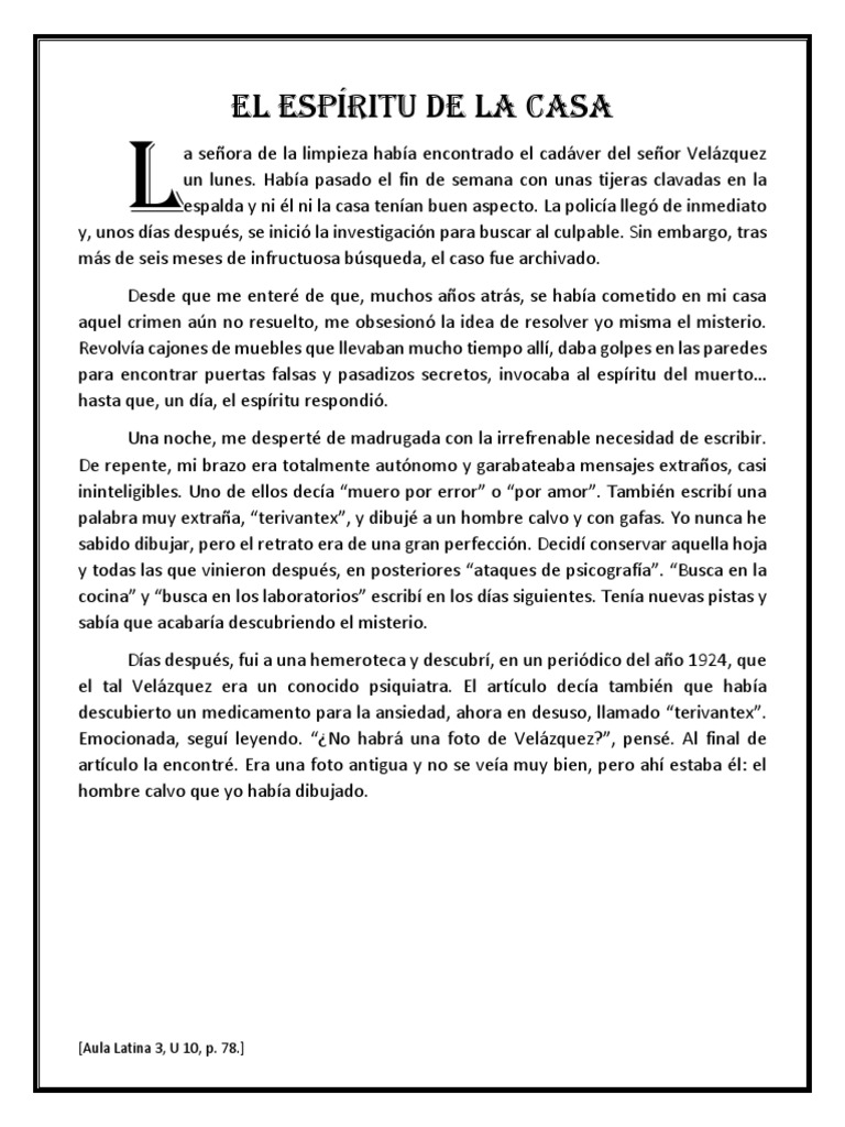 El Espíritu de La Casa | PDF