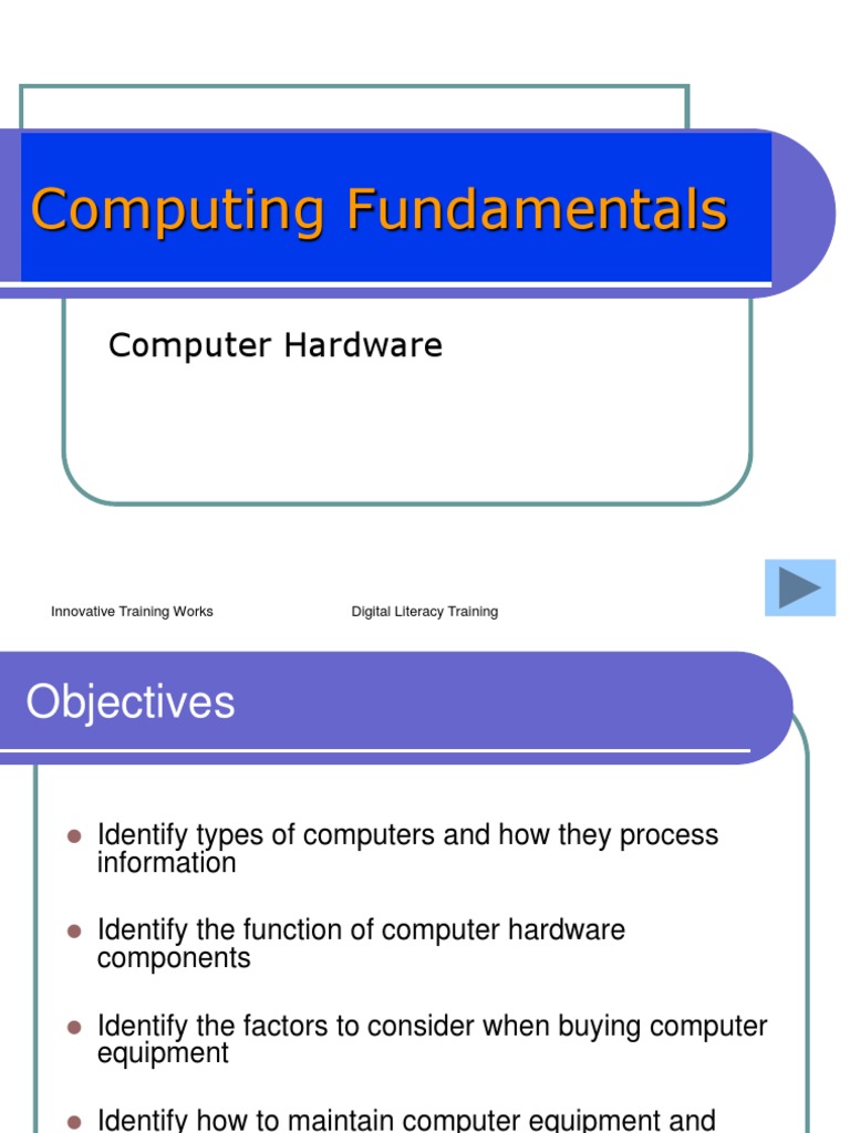 1 Computing Fundamentals - Hardware | PDF | Microcomputers | Computer Hardware