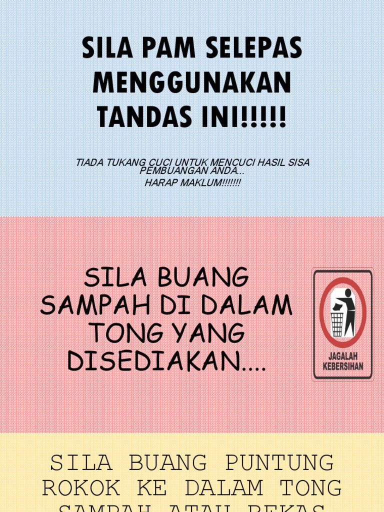 Sila Pam Selepas Menggunakan Tandas Ini | PDF