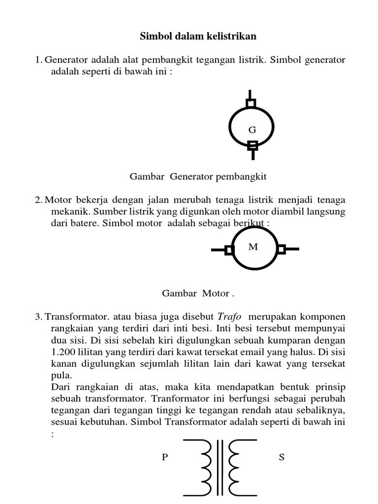 Simbol Dalam Kelistrikan | PDF