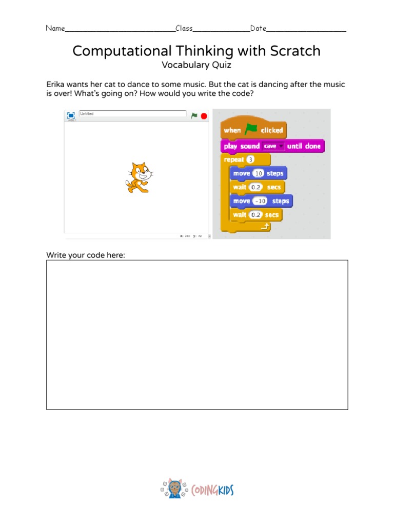 Coding Worksheets | PDF | Scratch (Programming Language) | Data Type