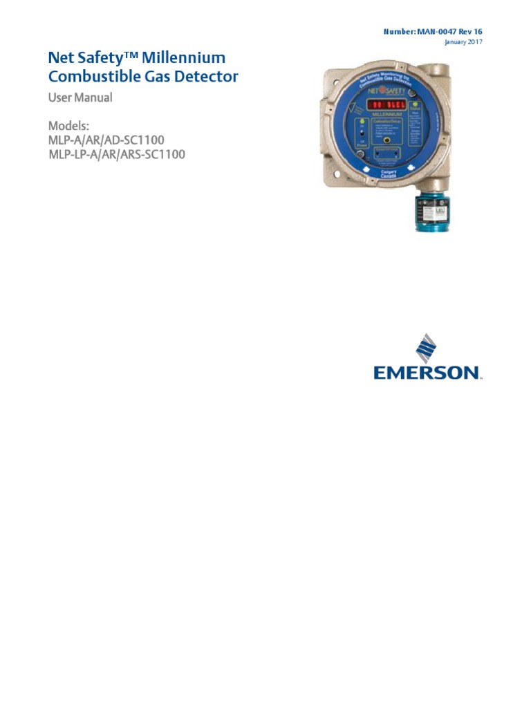 Net Safety™ Millennium Combustible Gas Detector: User Manual Models ...