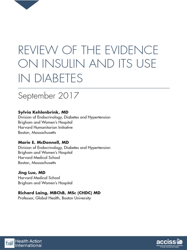 Review of The Evidence On Insulin and Its Use | PDF | Diabetes Mellitus ...