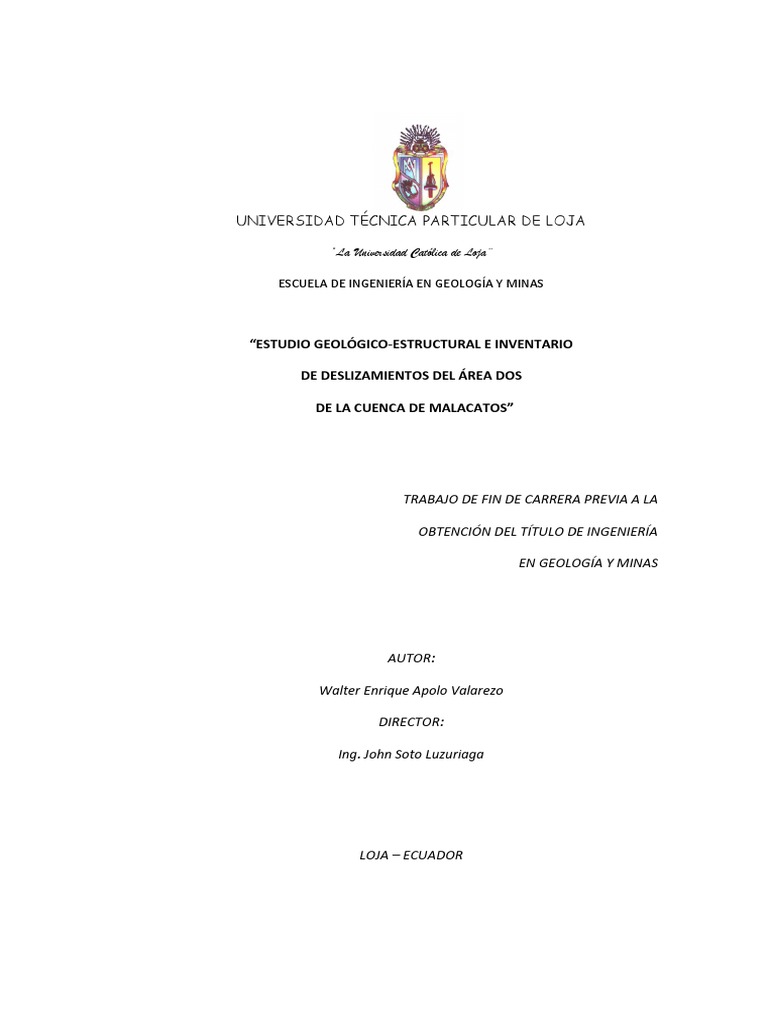 Apolo Valarezo Walter Enrique PDF | Descargar gratis PDF | Geología ...