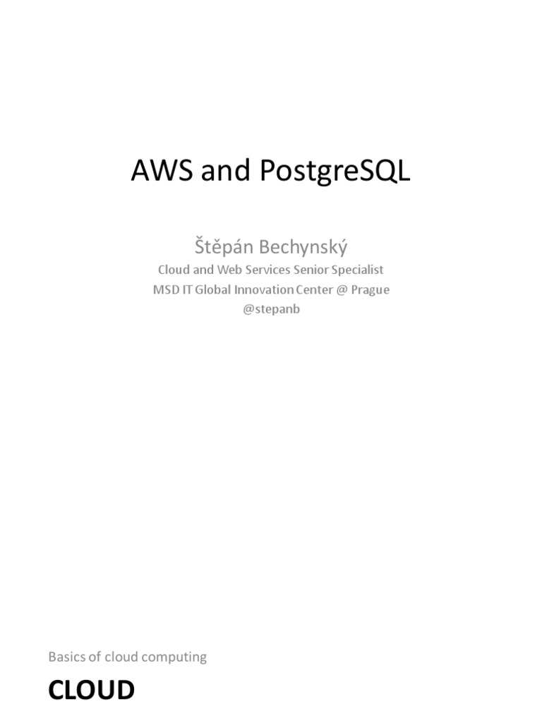 AWS and Postgress SQL | PDF