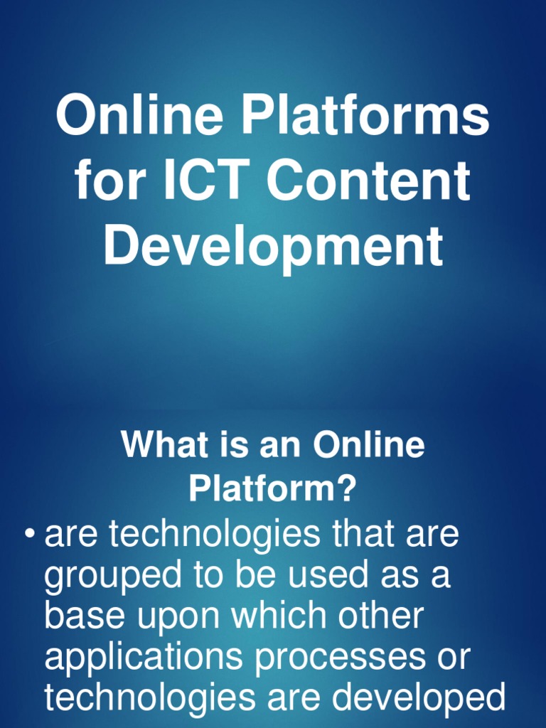 Online Platforms For ICT Content Development | PDF | Websites | Web Page