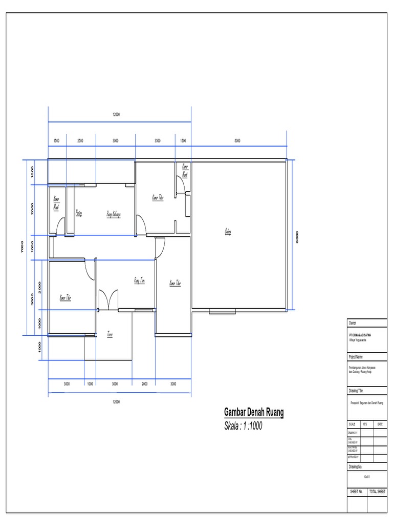 Denah Mess Dan Gudang | PDF