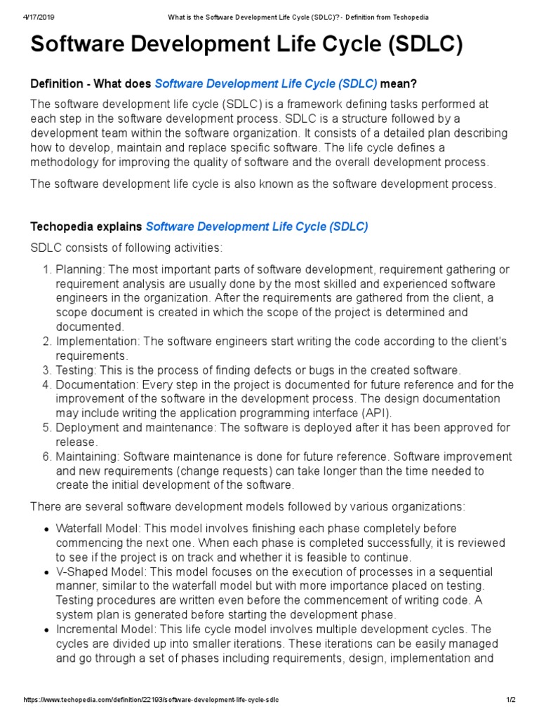 What Is The Software Development Life Cycle (SDLC) - Definition From ...