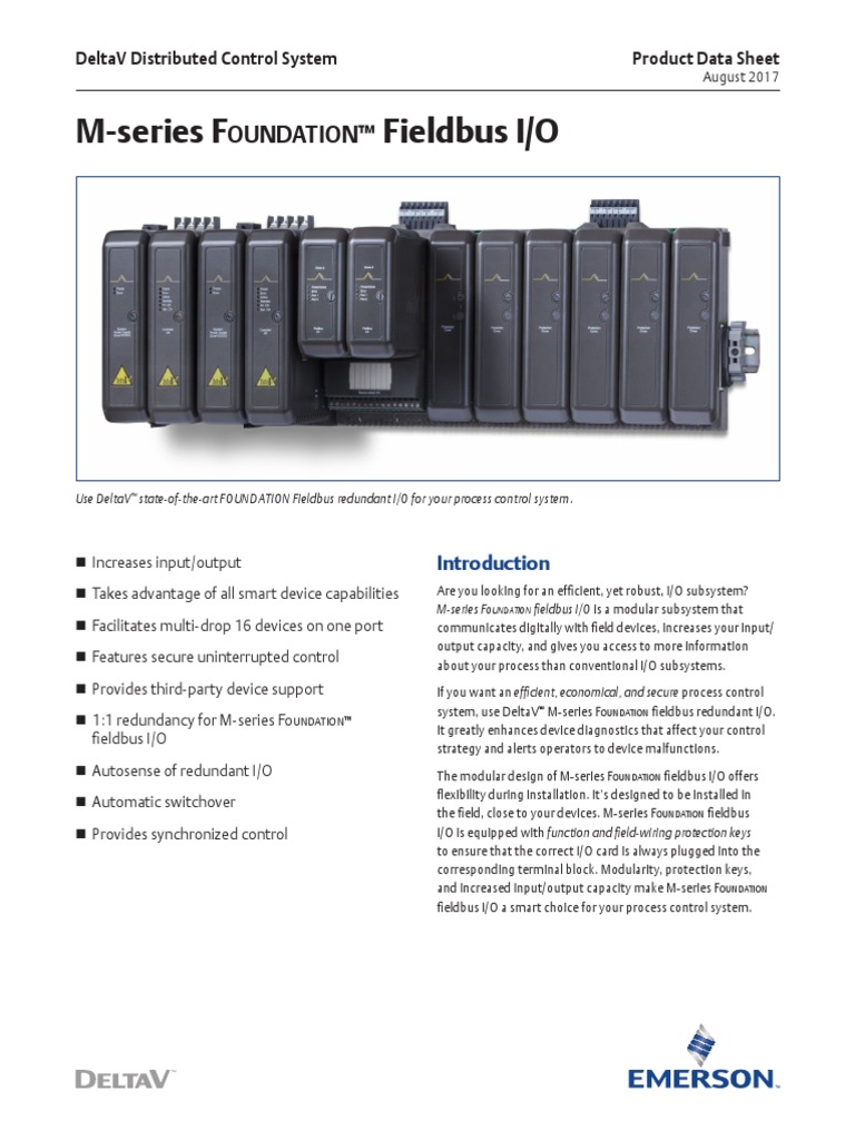 Product Data Sheet M Series Foundation Fieldbus I o Deltav en 55894 | PDF | Input/Output ...