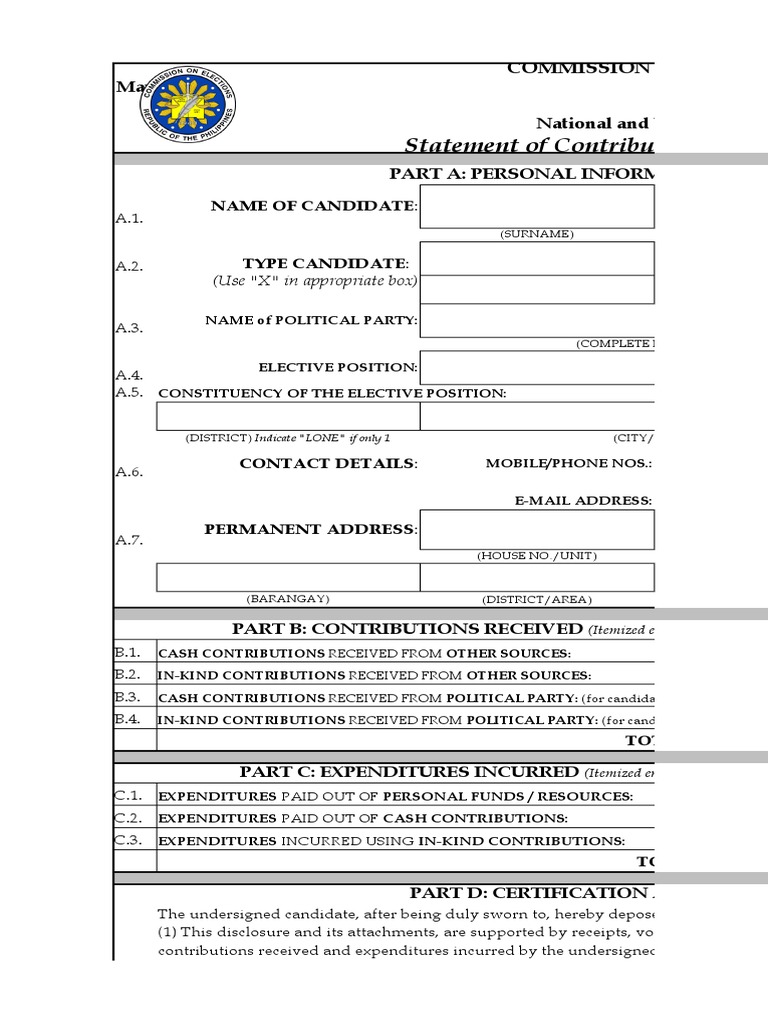 SOCE Form | Download Free PDF | Notary Public | Affidavit