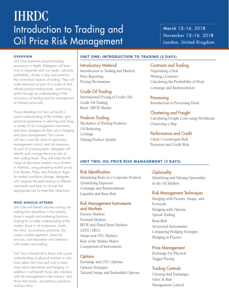 How To Trade in Commodities Market | PDF | Hedge (Finance) | Option ...