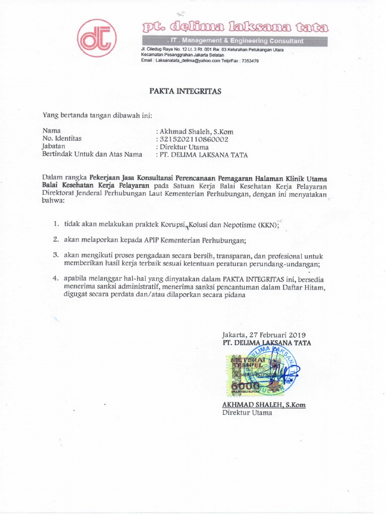 Contoh Formulir Isian Kualifikasi | PDF