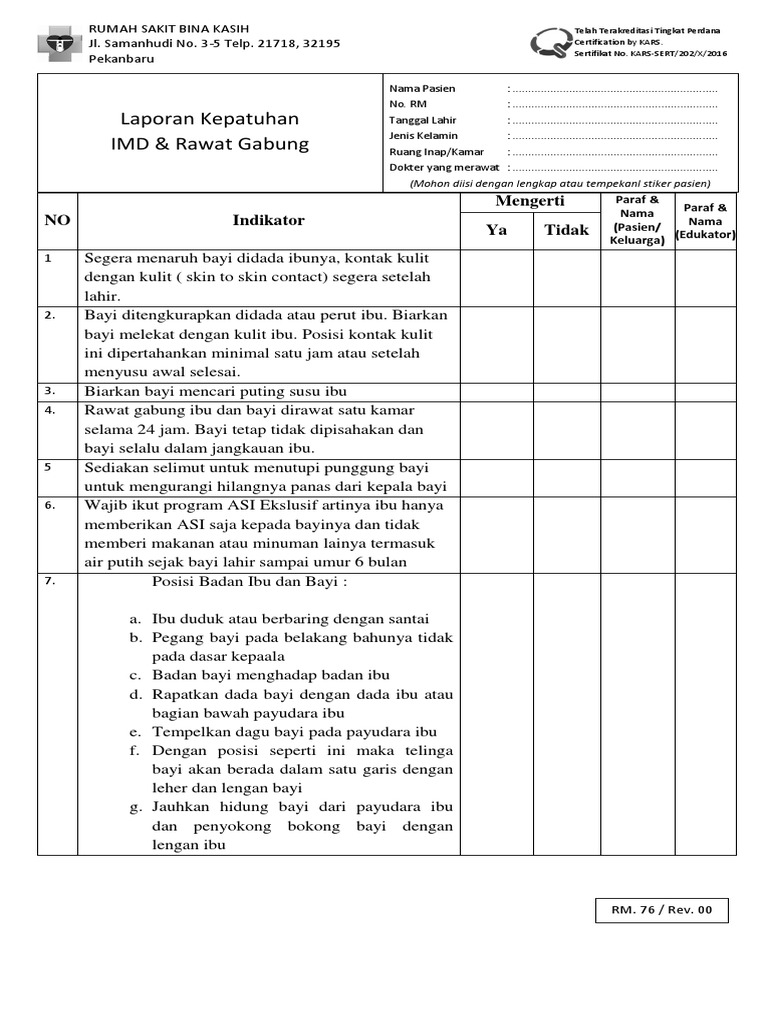 Contoh Form IMD | PDF