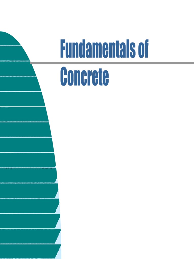 Fundamentals Of Concrete Pdf Concrete Composite Material