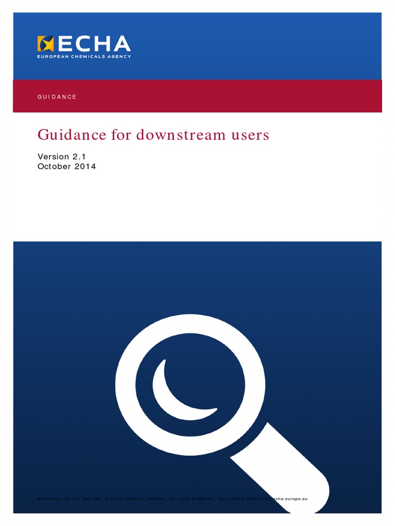 Guidance For Downstream Users: October 2014 | PDF | Safety ...