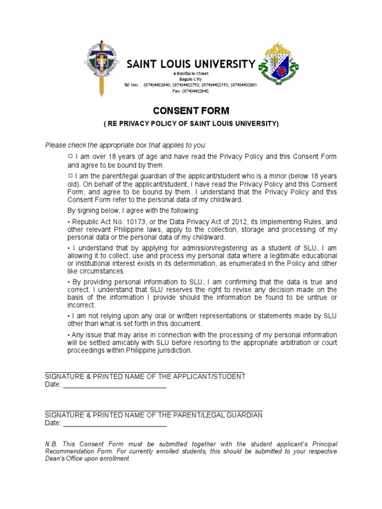 Privacy Consent Form | PDF | Privacy Policy | Personally Identifiable ...