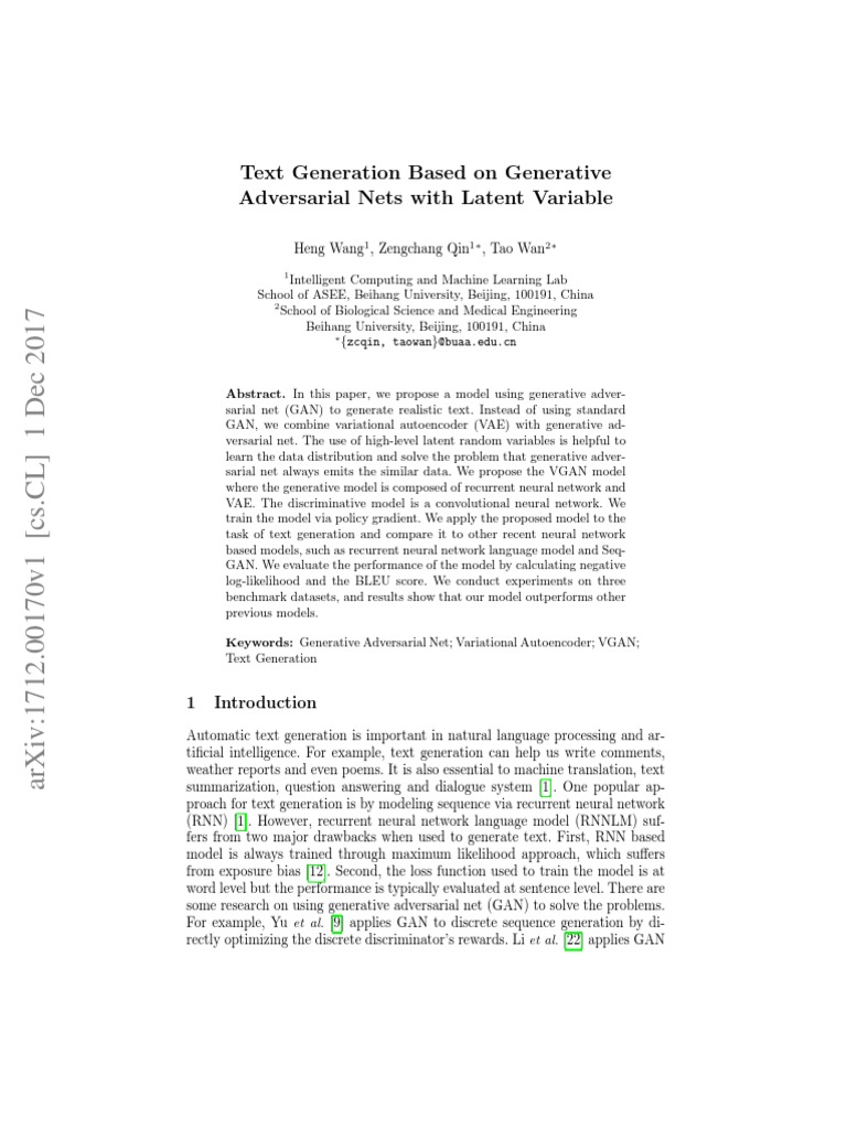 Generating Realistic Text Using a Generative Adversarial Network with a ...
