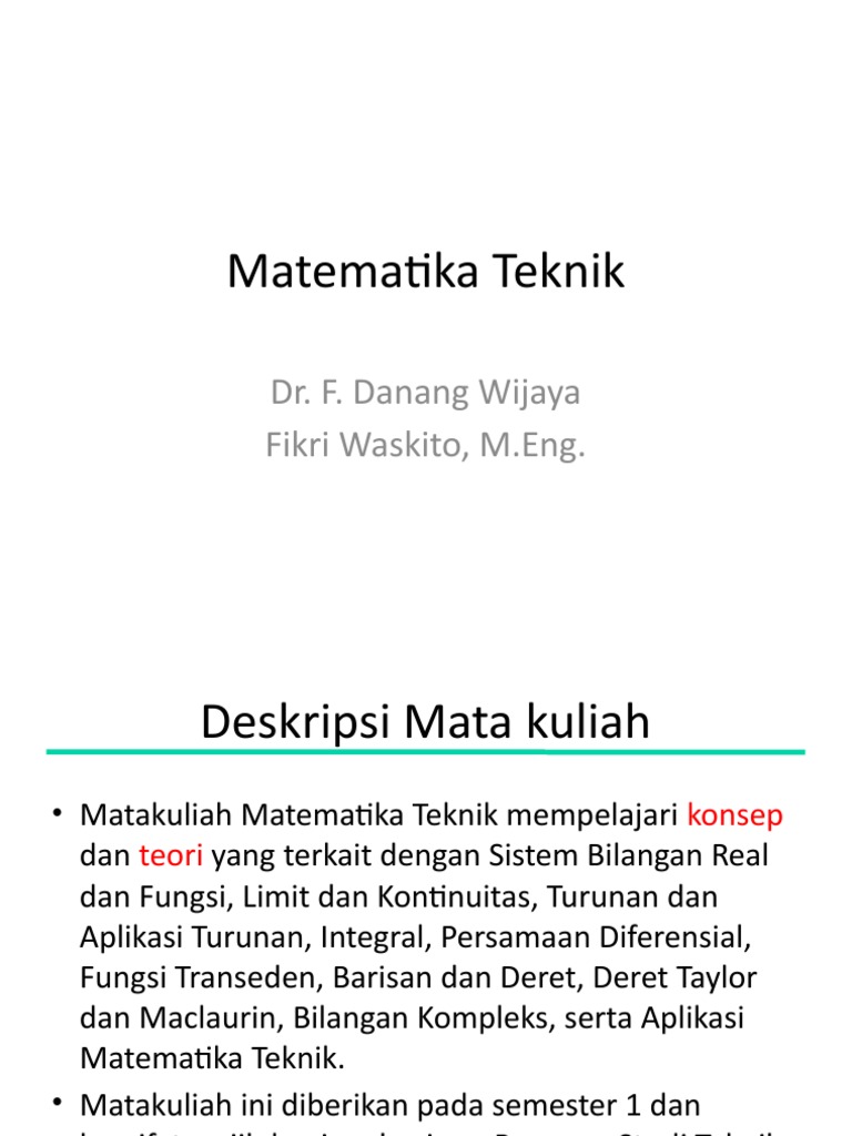 Matematika Teknik | PDF