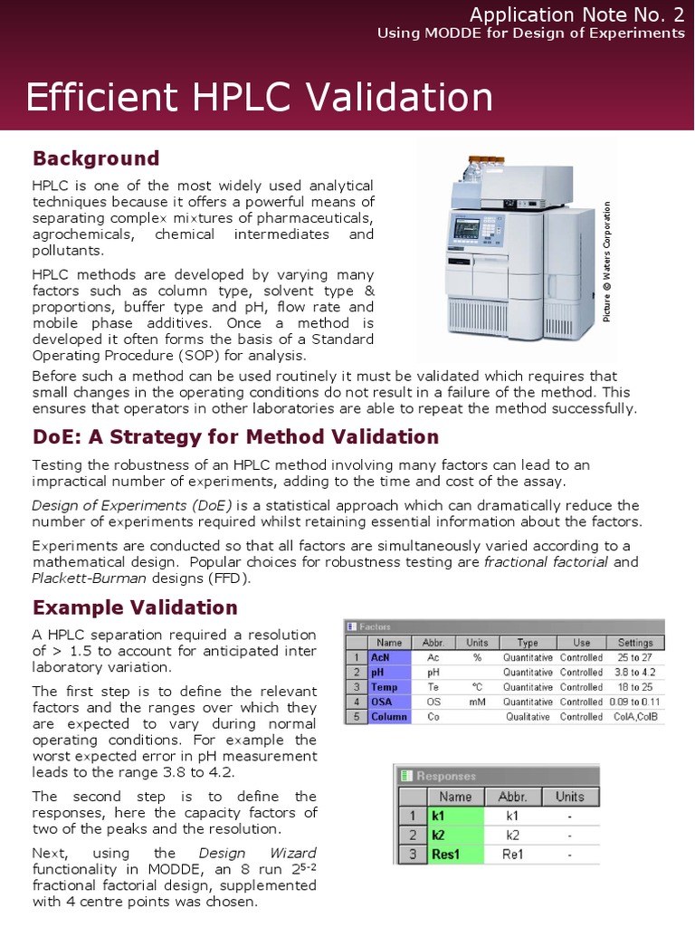 AppNote2 HPLC Validation | PDF | High Performance Liquid Chromatography ...